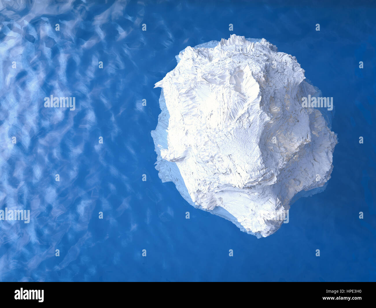 3d rendering iceberg floating on blue ocean Stock Photo - Alamy