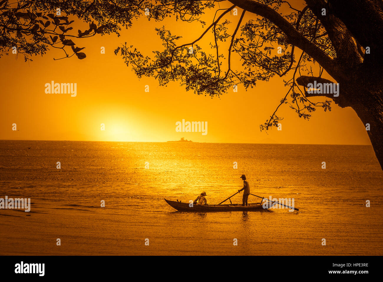 Man in pirogue hi-res stock photography and images - Alamy