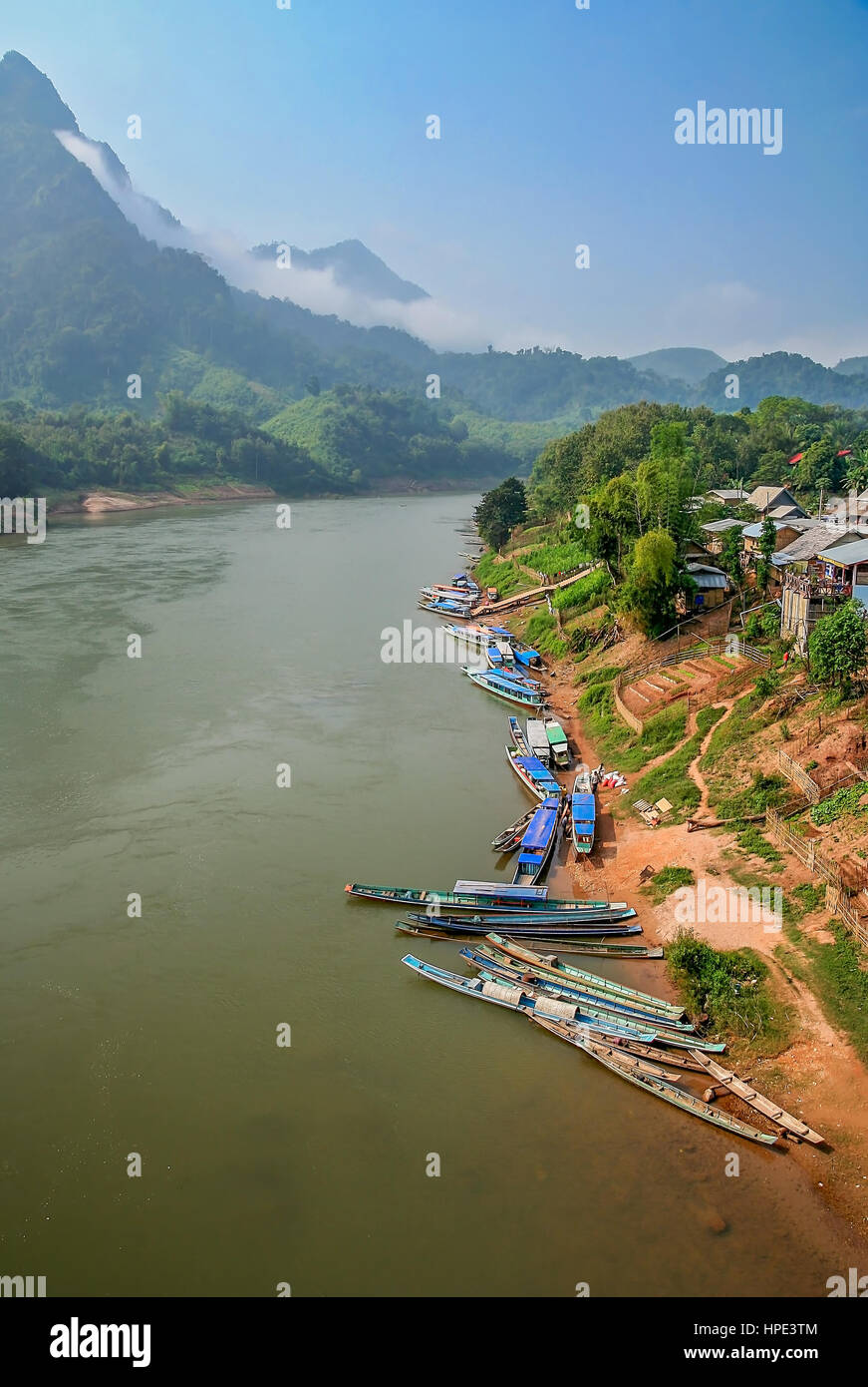 Riverside nong khiaw laos hi-res stock photography and images - Alamy