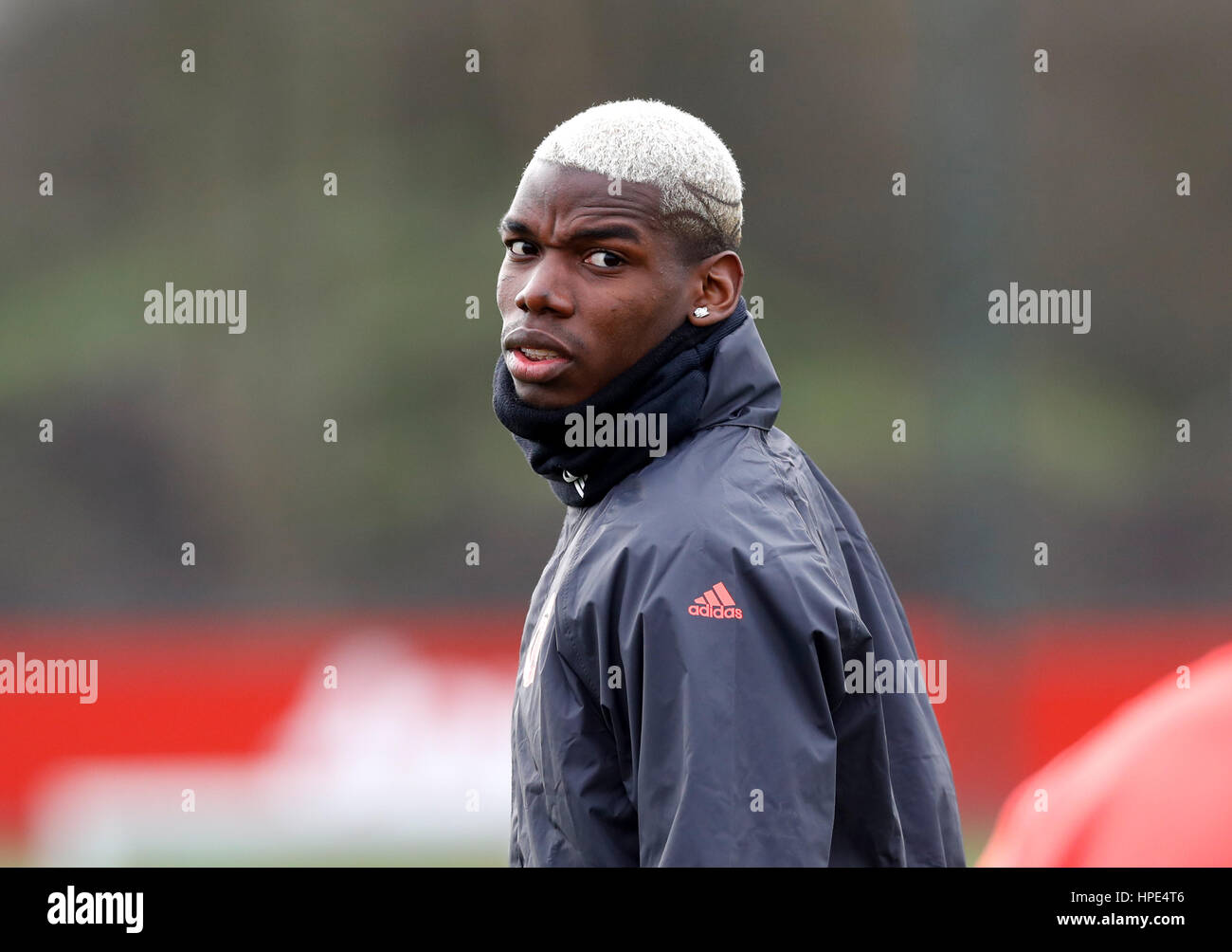 Manchester United's Paul Pogba during the training session at the Aon ...
