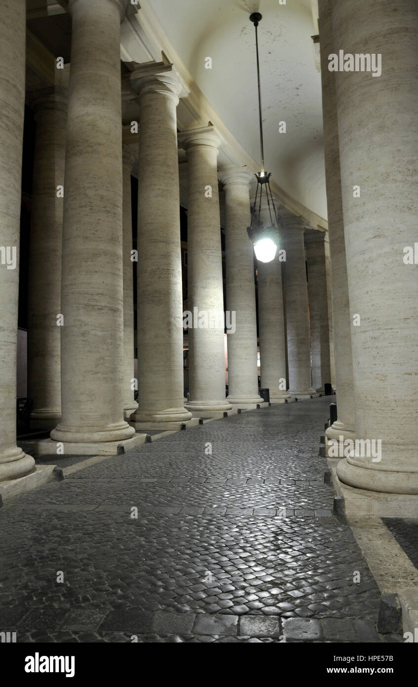 Colonnades of Bernini in the Saint Peter's square. vatican city Stock ...