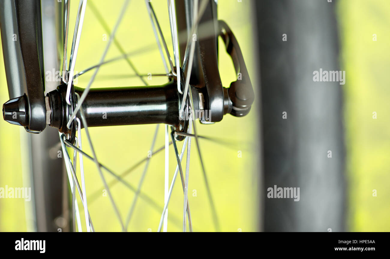 Detail Of Rubber Tire Of New Bicycle Stock Photo - Alamy