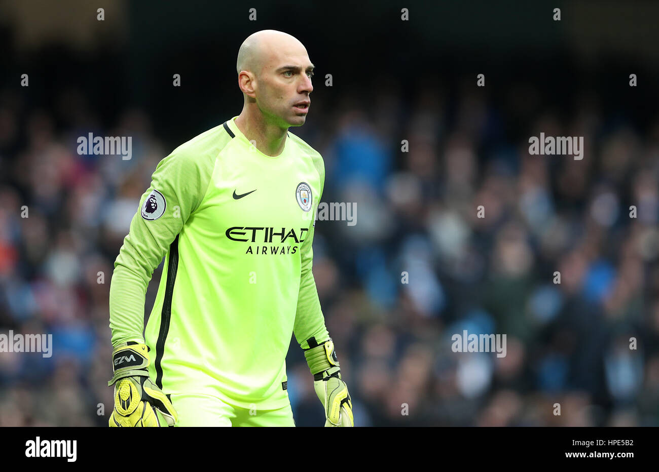 Manchester City goalkeeper Willy Caballero Stock Photo - Alamy