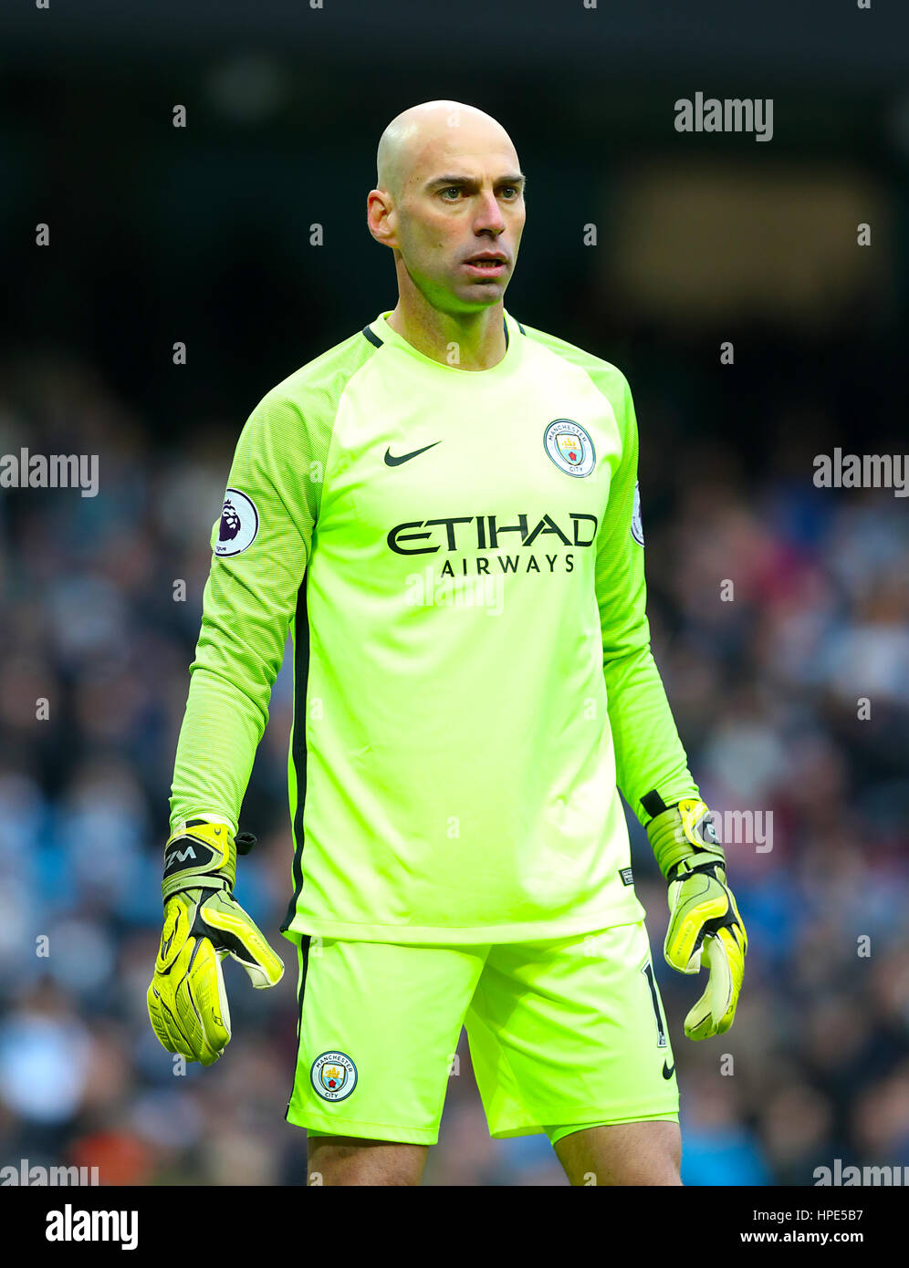 Manchester City goalkeeper Willy Caballero Stock Photo - Alamy