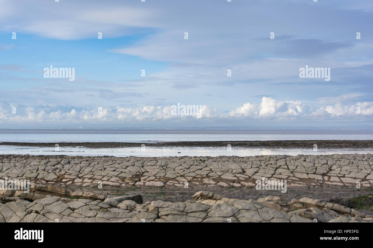 Kilve Beach, Somerset, UK. This is where the Quantocks meet the sea and ...