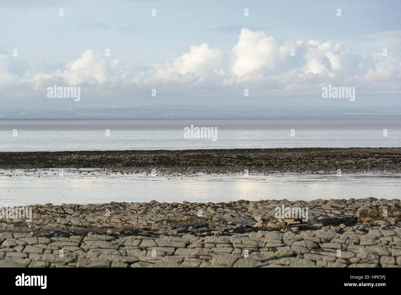 Kilve Beach, Somerset, UK. This is where the Quantocks meet the sea and ...