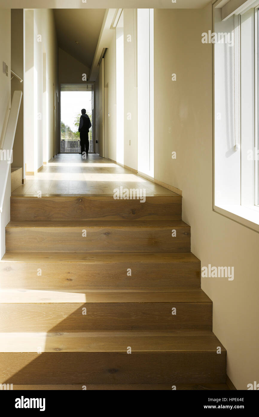 View of corridor with steps in foreground. Killowen House, Rostrevor ...