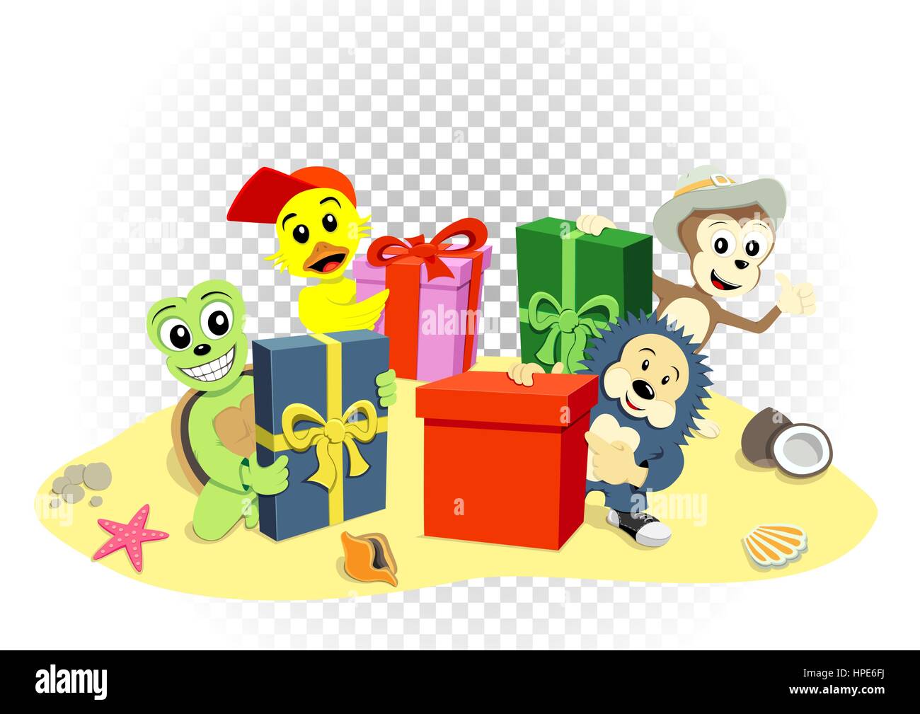 animal gifts transparent Stock Vector Image & Art - Alamy