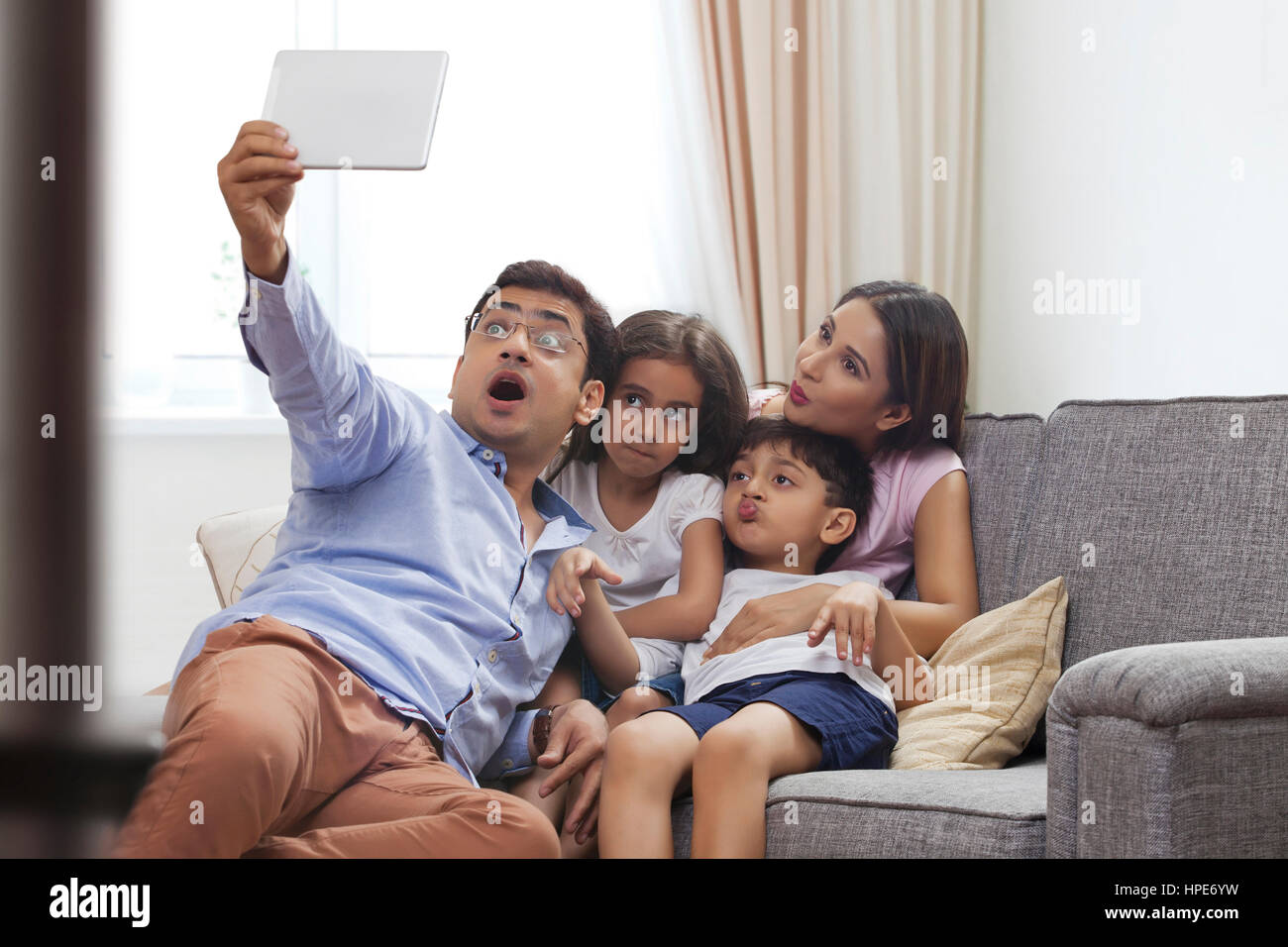 Father making funny faces hi-res stock photography and images - Alamy