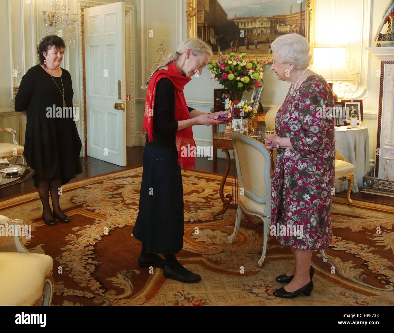 Gillian Allnutt (centre) is presented with The Queen's Gold Medal for ...