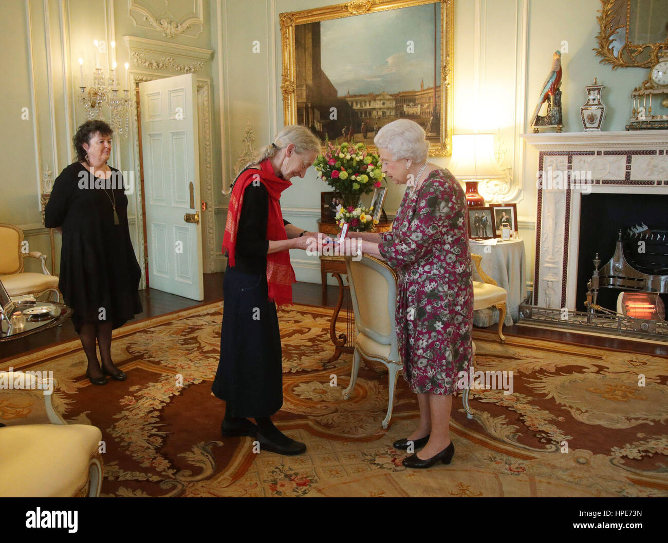 Gillian Allnutt (centre) is presented with The Queen's Gold Medal for ...