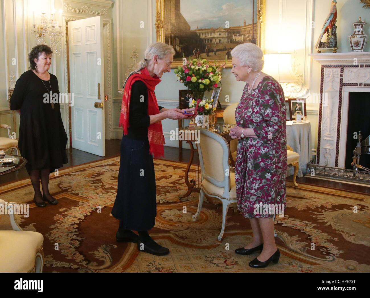 Gillian Allnutt (centre) is presented with The Queen's Gold Medal for ...