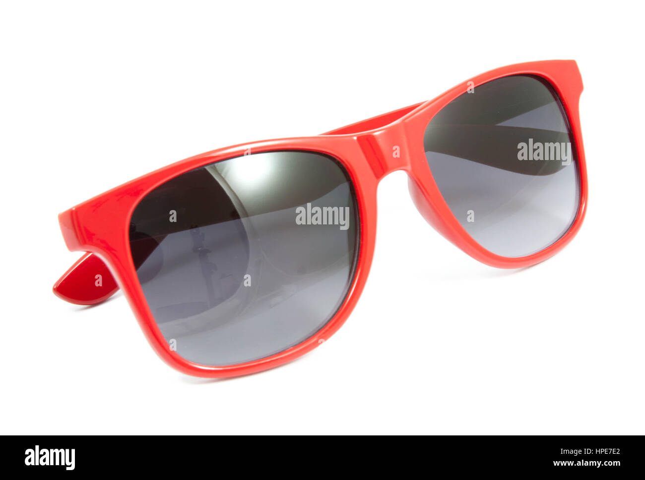 red sunglasses on white background Stock Photo - Alamy