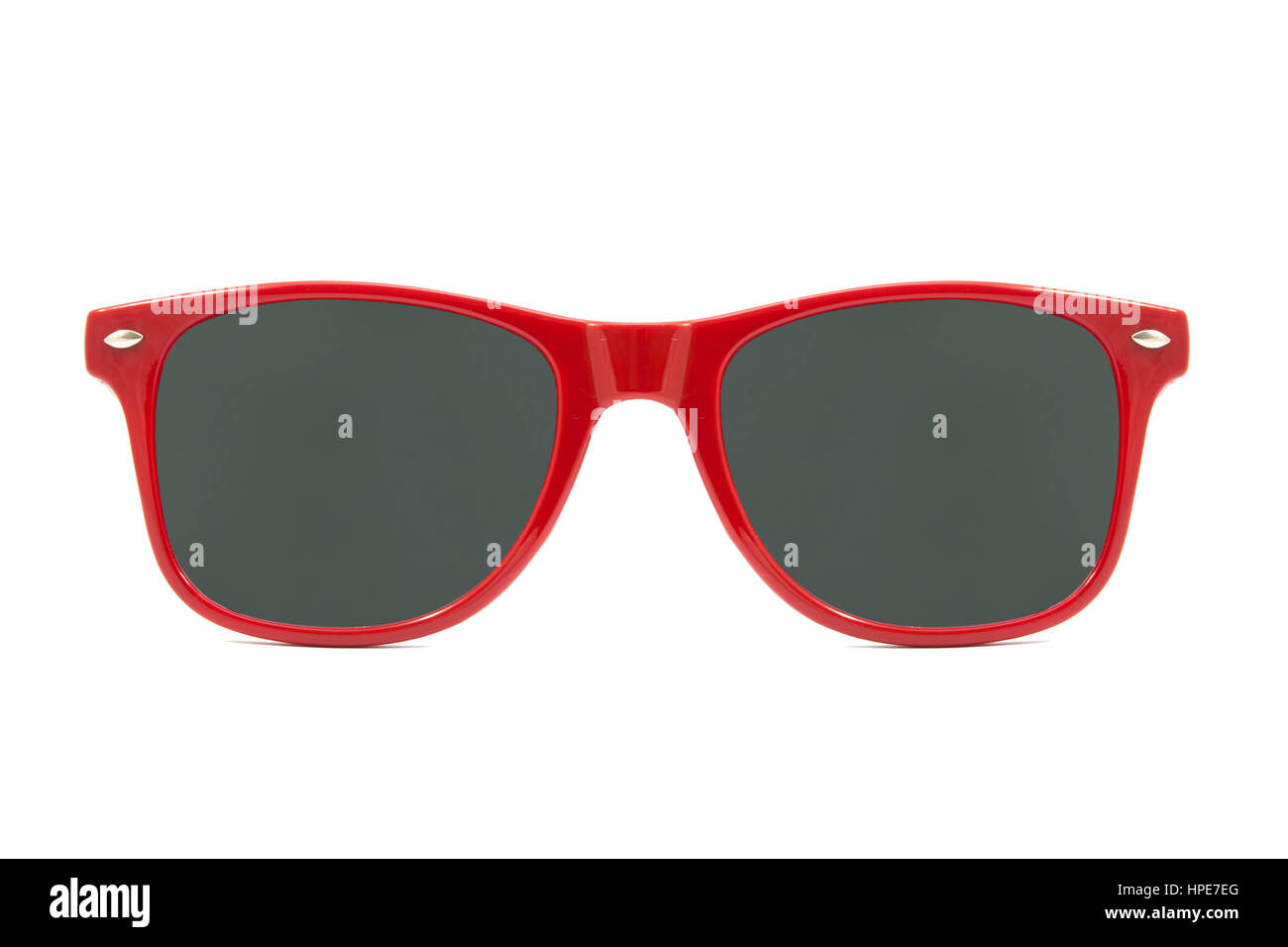 red sunglasses on white background Stock Photo - Alamy