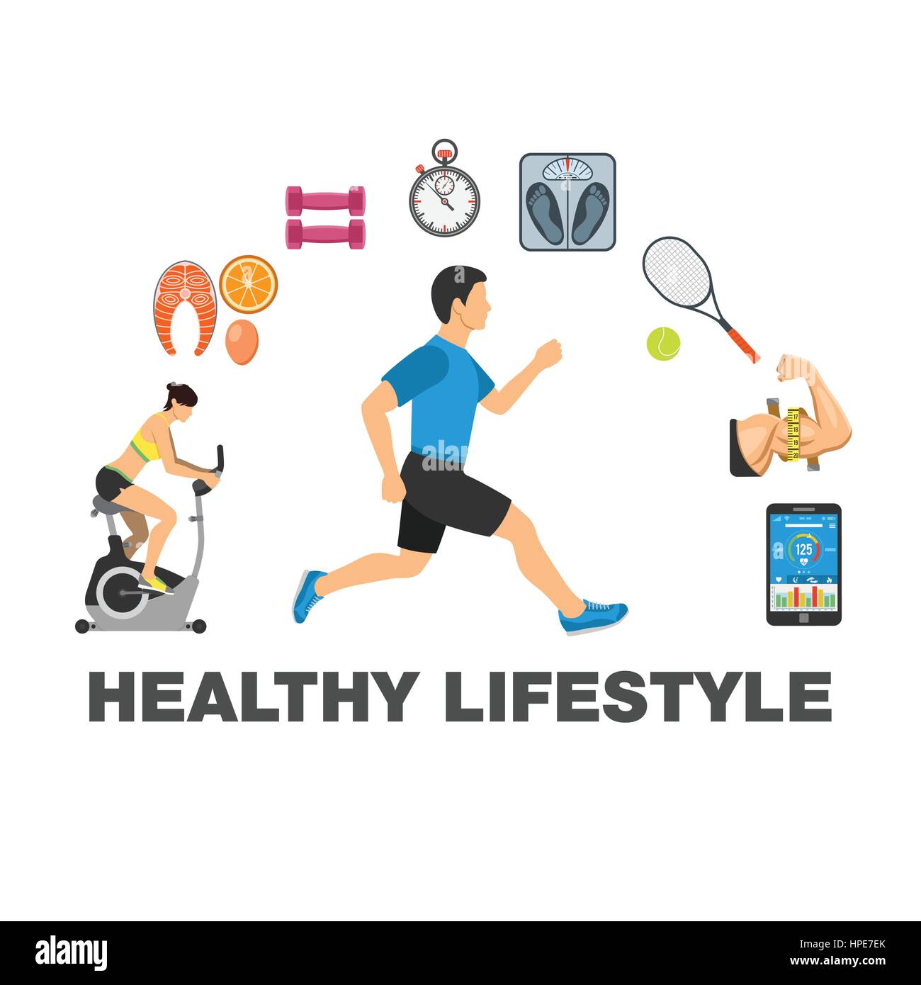 Healthy Lifestyle concept Stock Vector Image & Art - Alamy