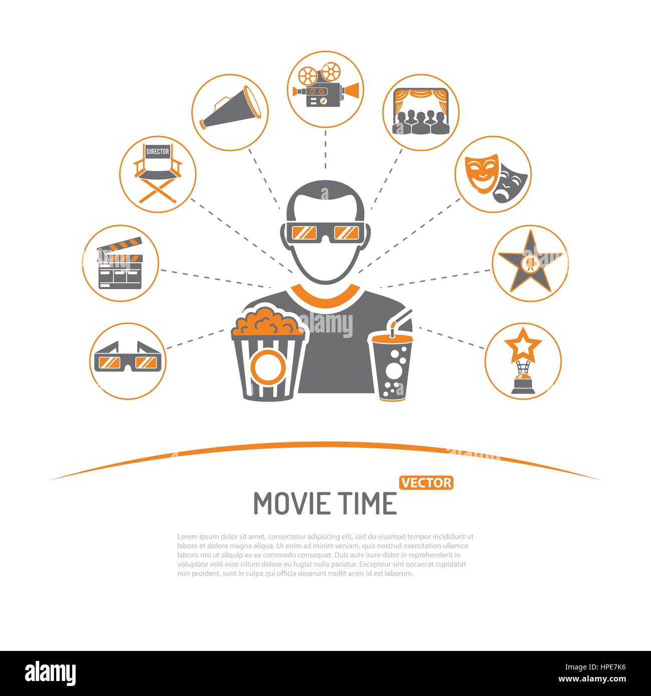 Cinema and Movie concept Stock Vector Image & Art - Alamy