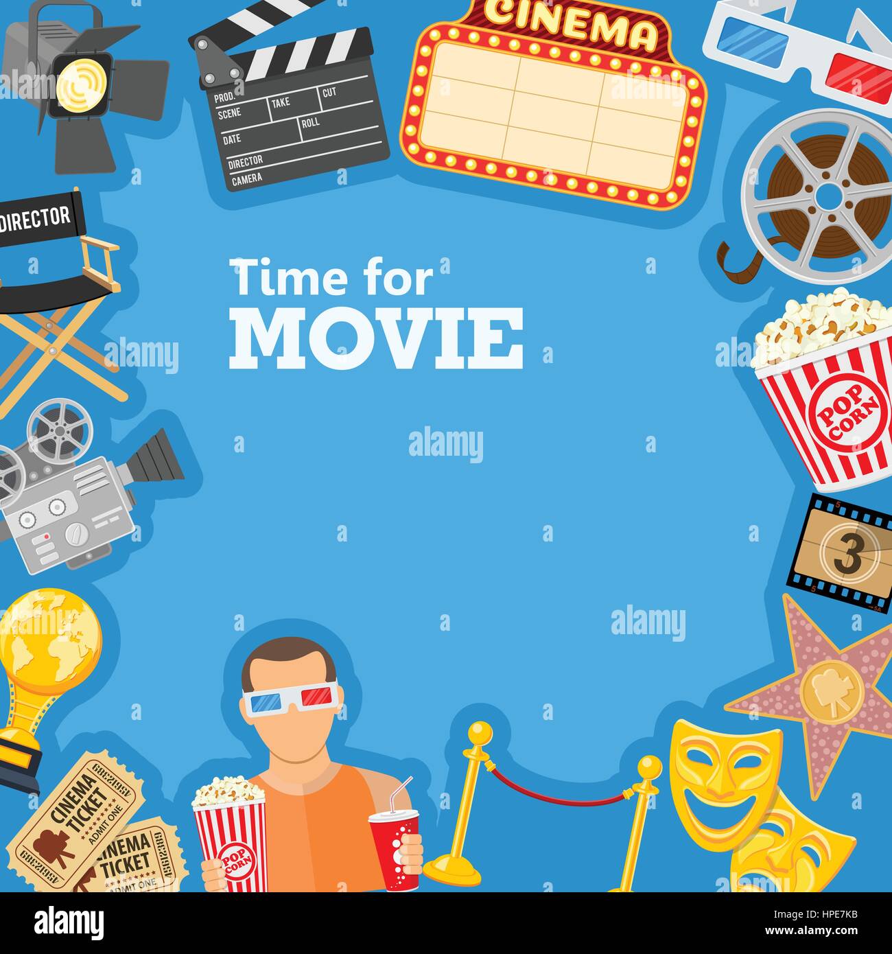 Movie theater Stock Vector Images - Alamy