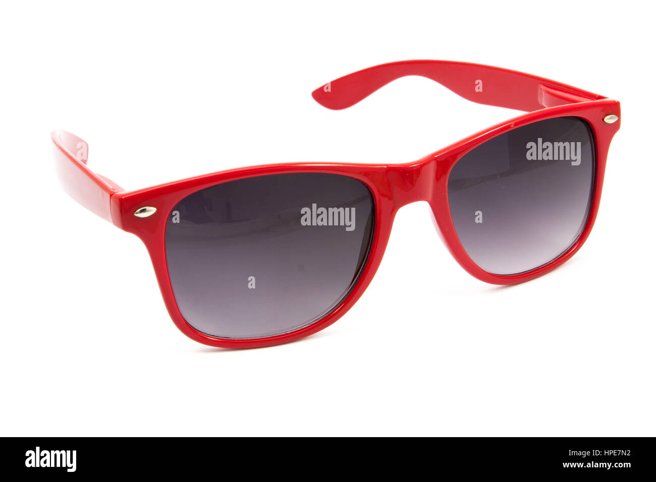 red sunglasses on white background Stock Photo - Alamy