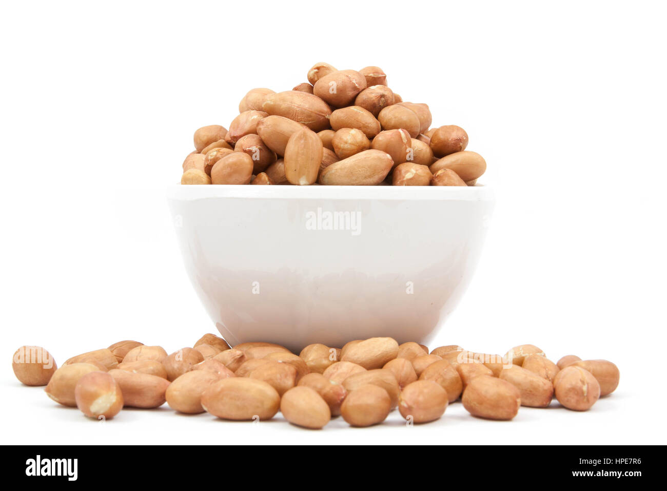 Peanuts soybean on glass cup isolated on a white background Stock Photo ...