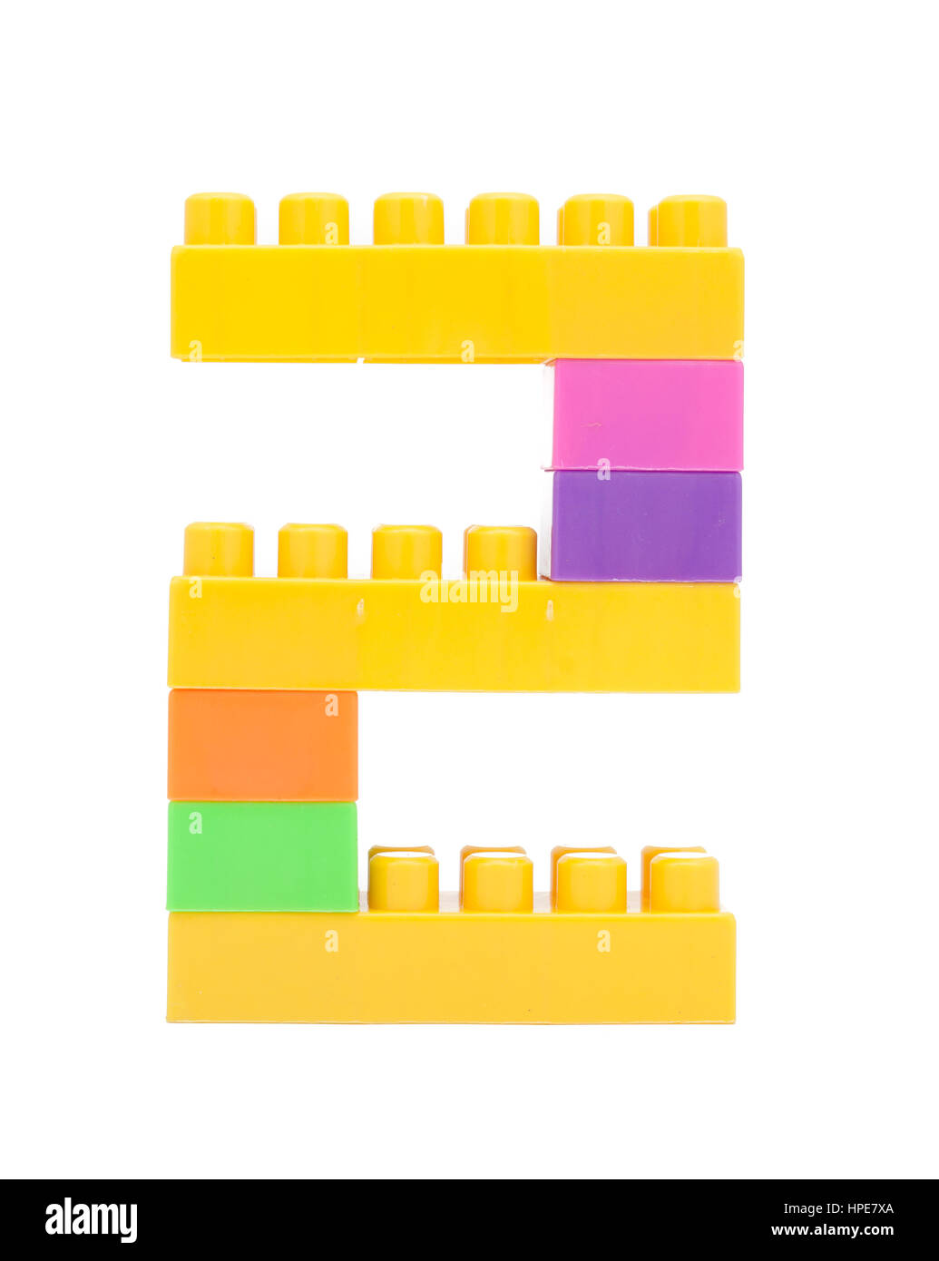 colorful plastic blocks forming the number two isolate Stock Photo - Alamy