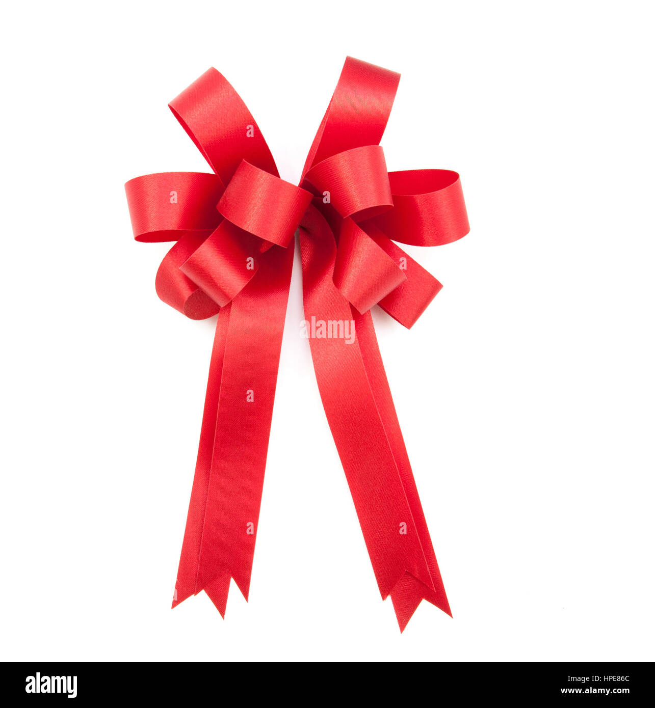 shiny red satin ribbon on white background Stock Photo - Alamy