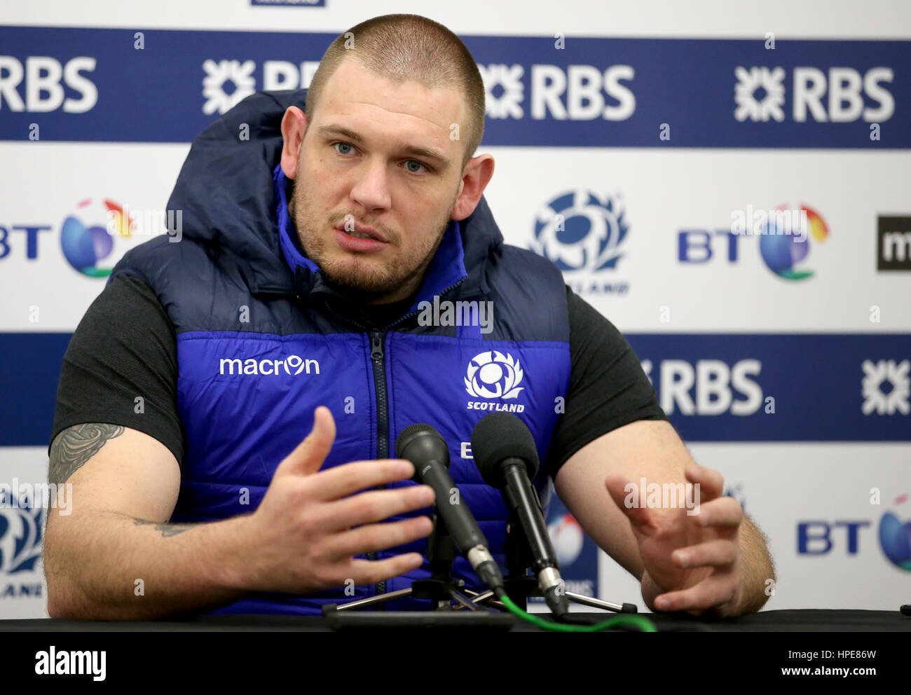 Scotland forward Gordon Reid during a press conference at The Oriam ...