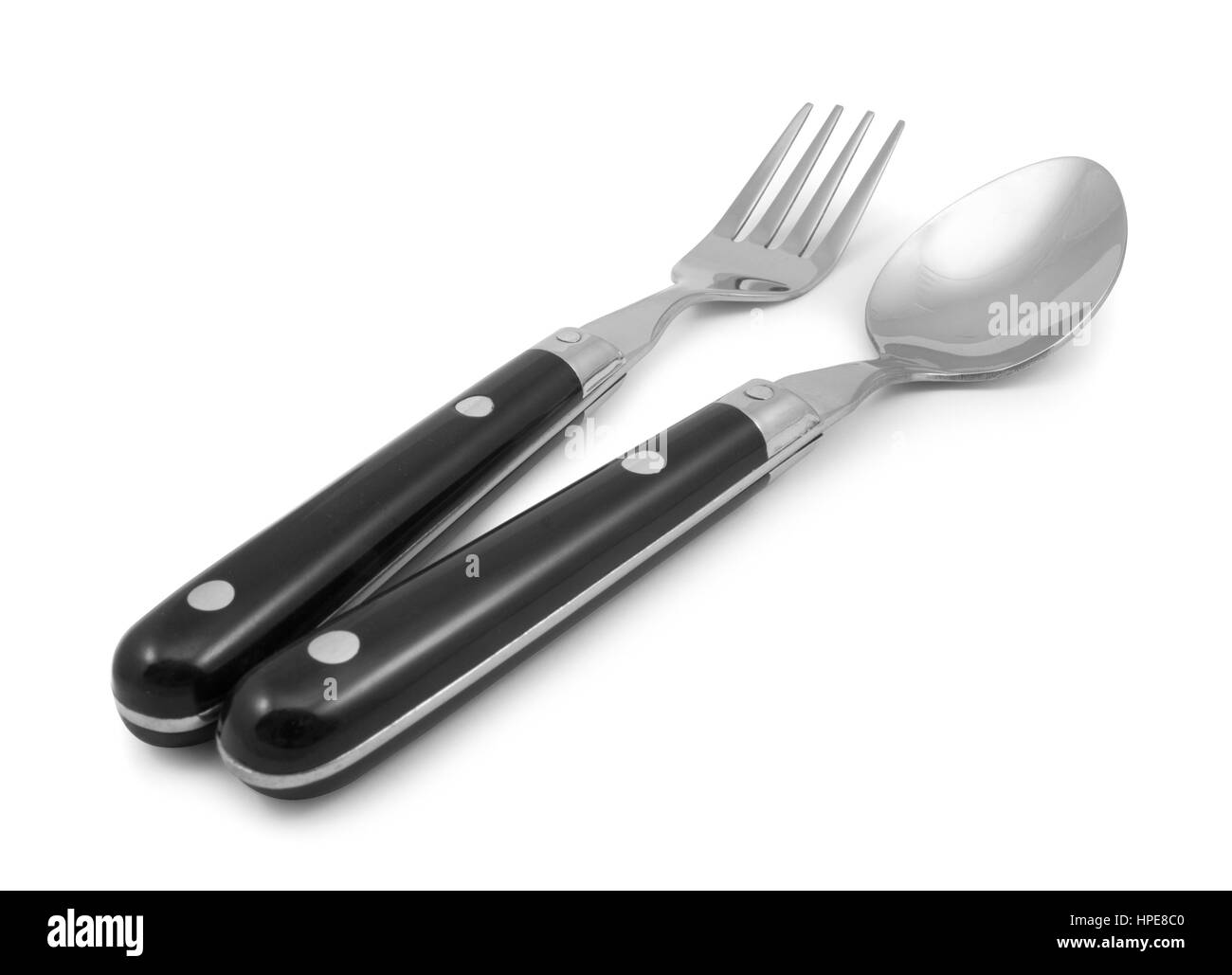 fork and spoon isolated on white Stock Photo - Alamy