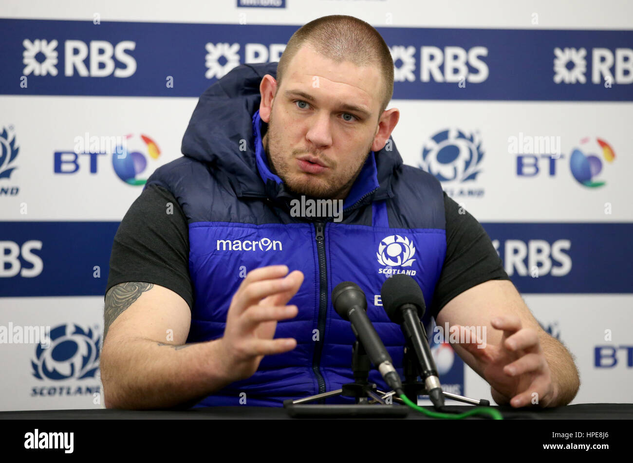 Scotland forward Gordon Reid during a press conference at The Oriam ...