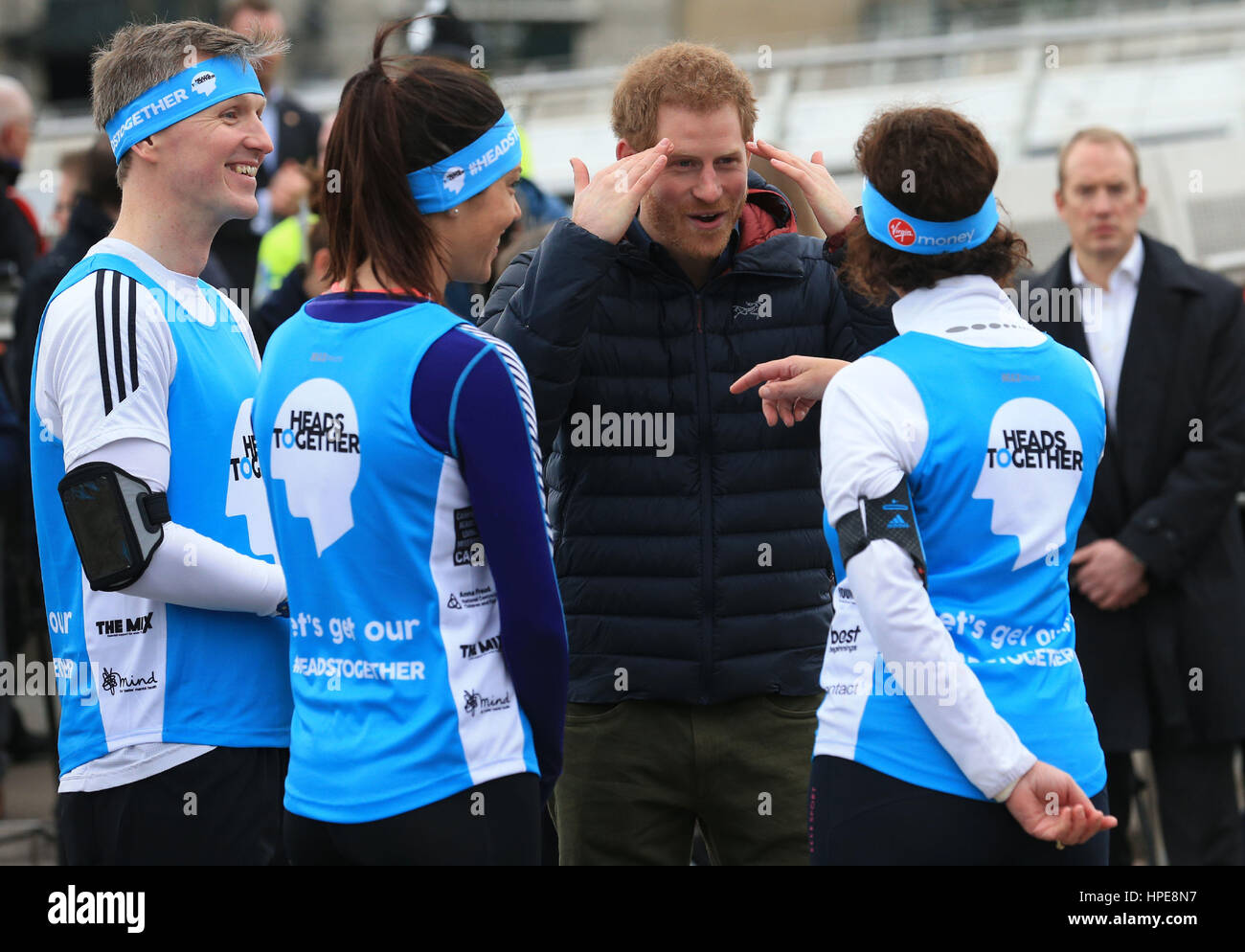 Prince Harry meets marathon runners as they train for the London ...