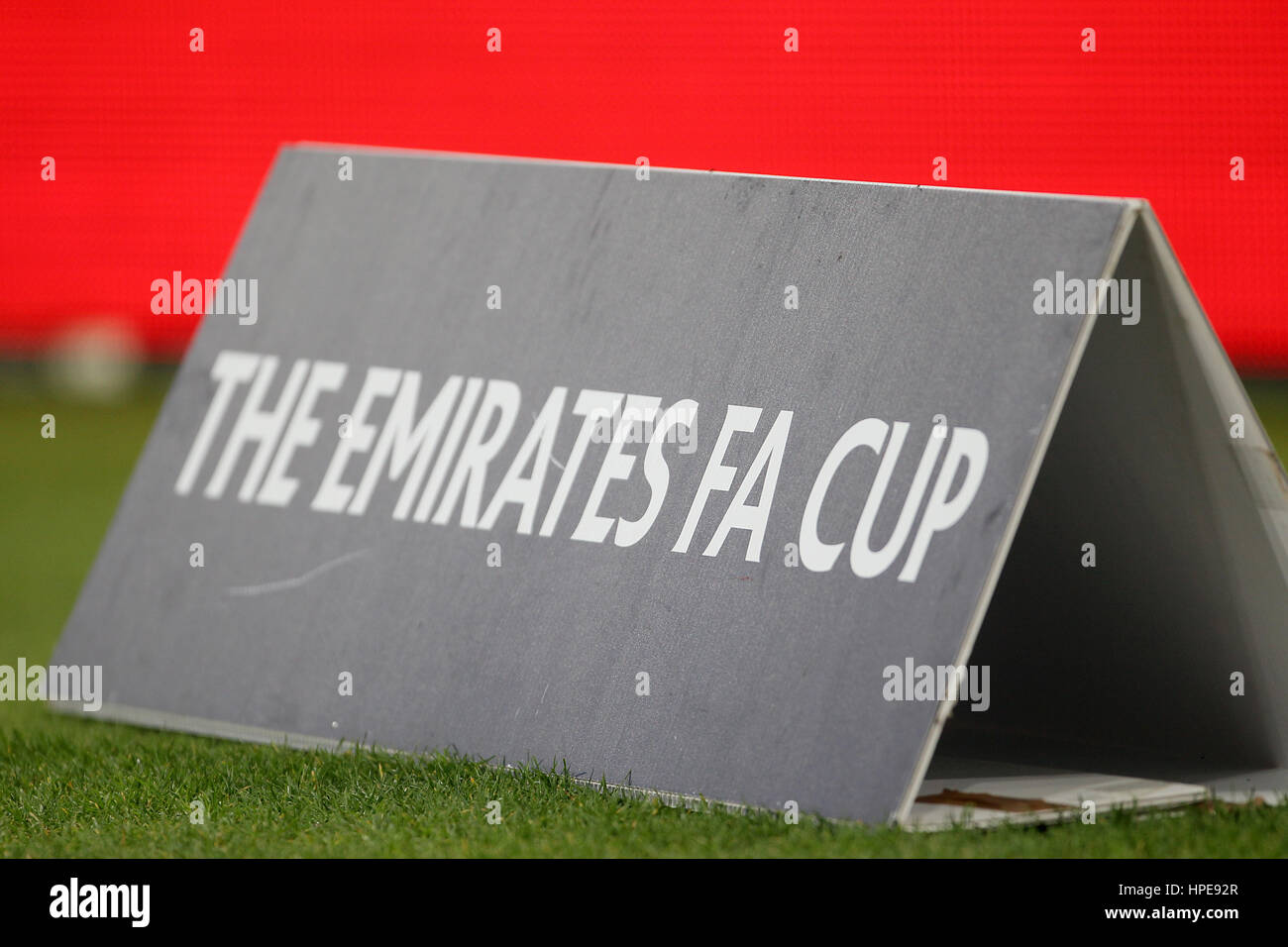 Signage for the Emirates FA Cup Stock Photo - Alamy