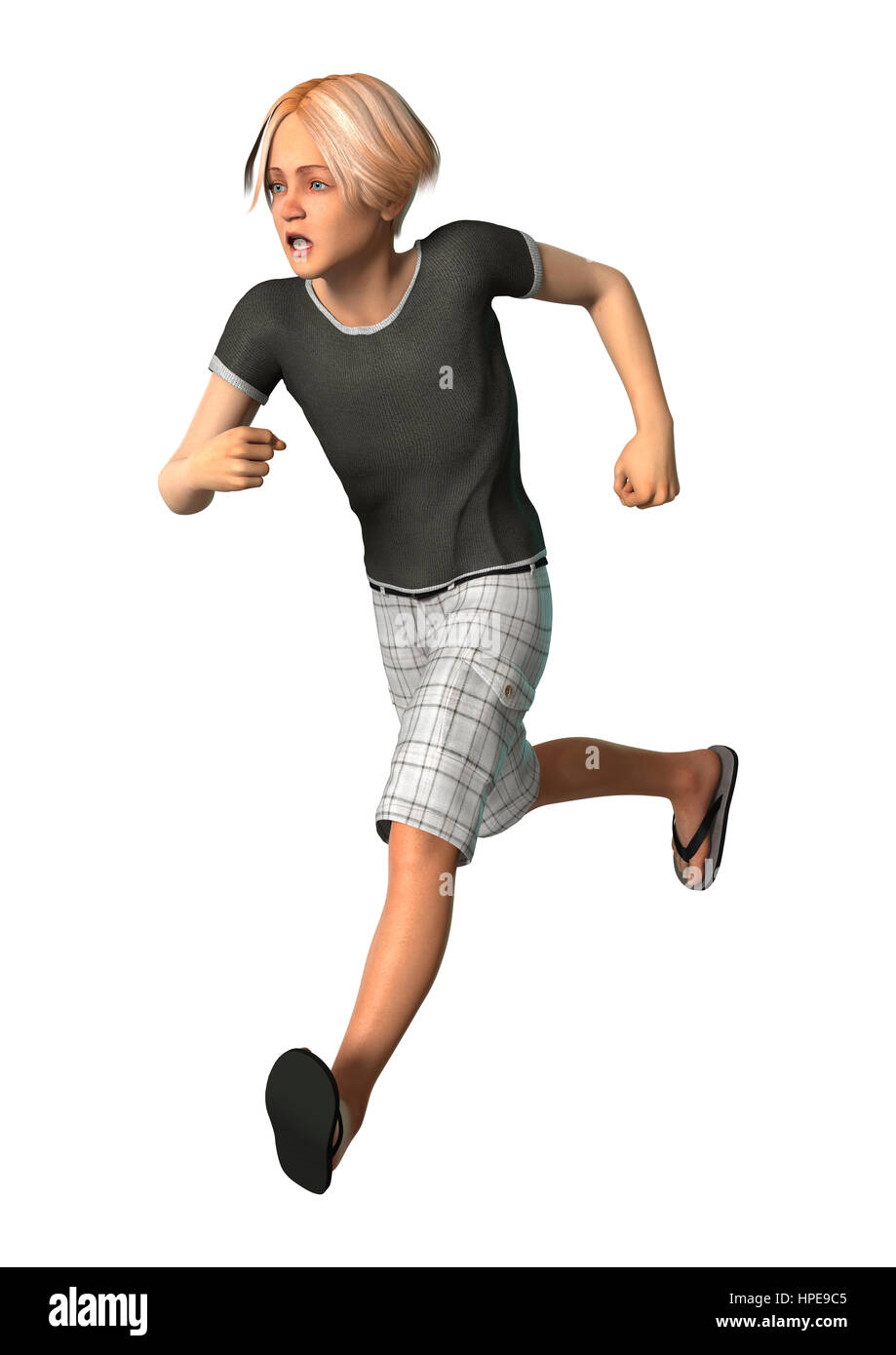 Teenager running scared hi-res stock photography and images - Alamy