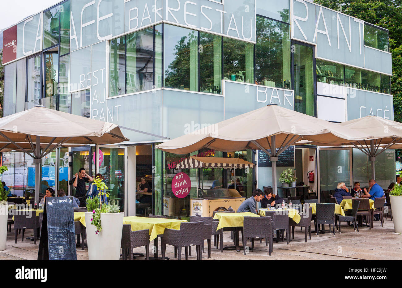 Der Pavillor Bar-Restaurant, Rennweg 4, Innsbruck, Austria Stock Photo ...
