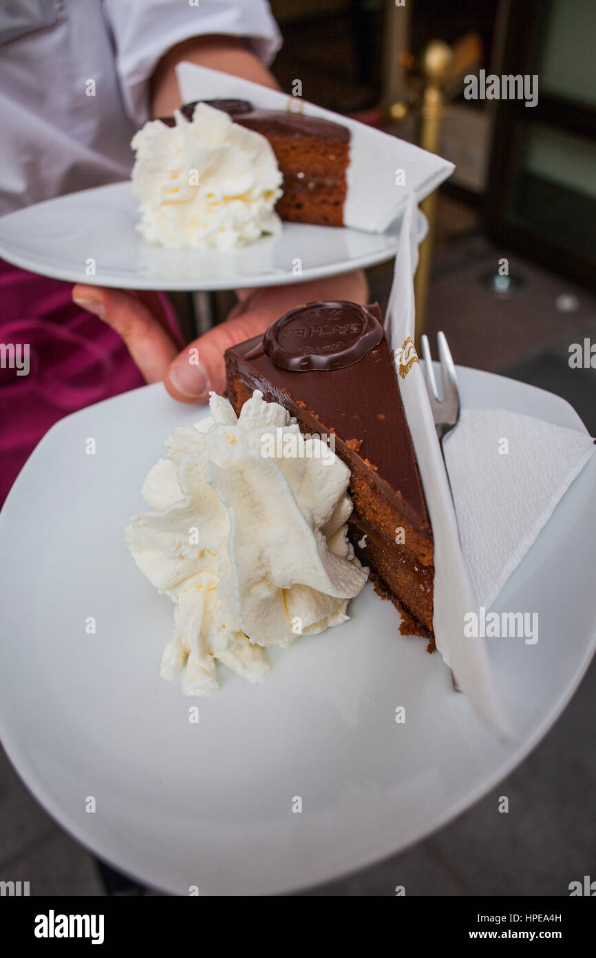 Vienna hotel sacher torte hi-res stock photography and images - Alamy