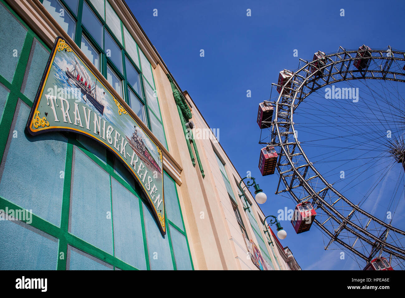 Giant wheel at Prater, amusement park, Vienna, Austria, Europe Stock ...