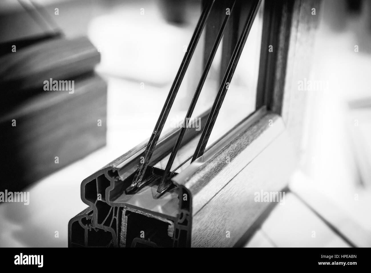 Cross section diagram of a triple glazed window Stock Photo - Alamy