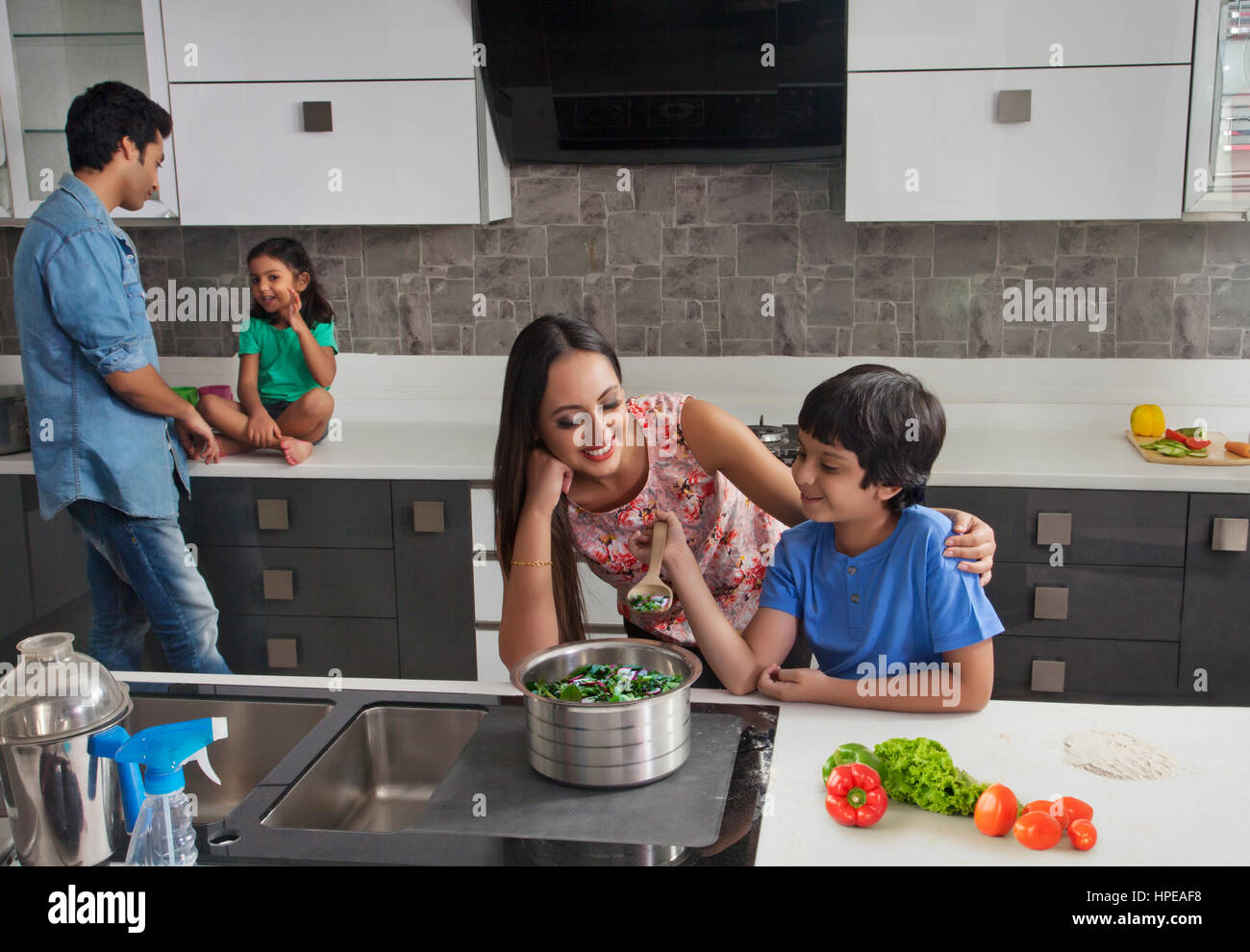 Indian women cooking food hi-res stock photography and images - Alamy