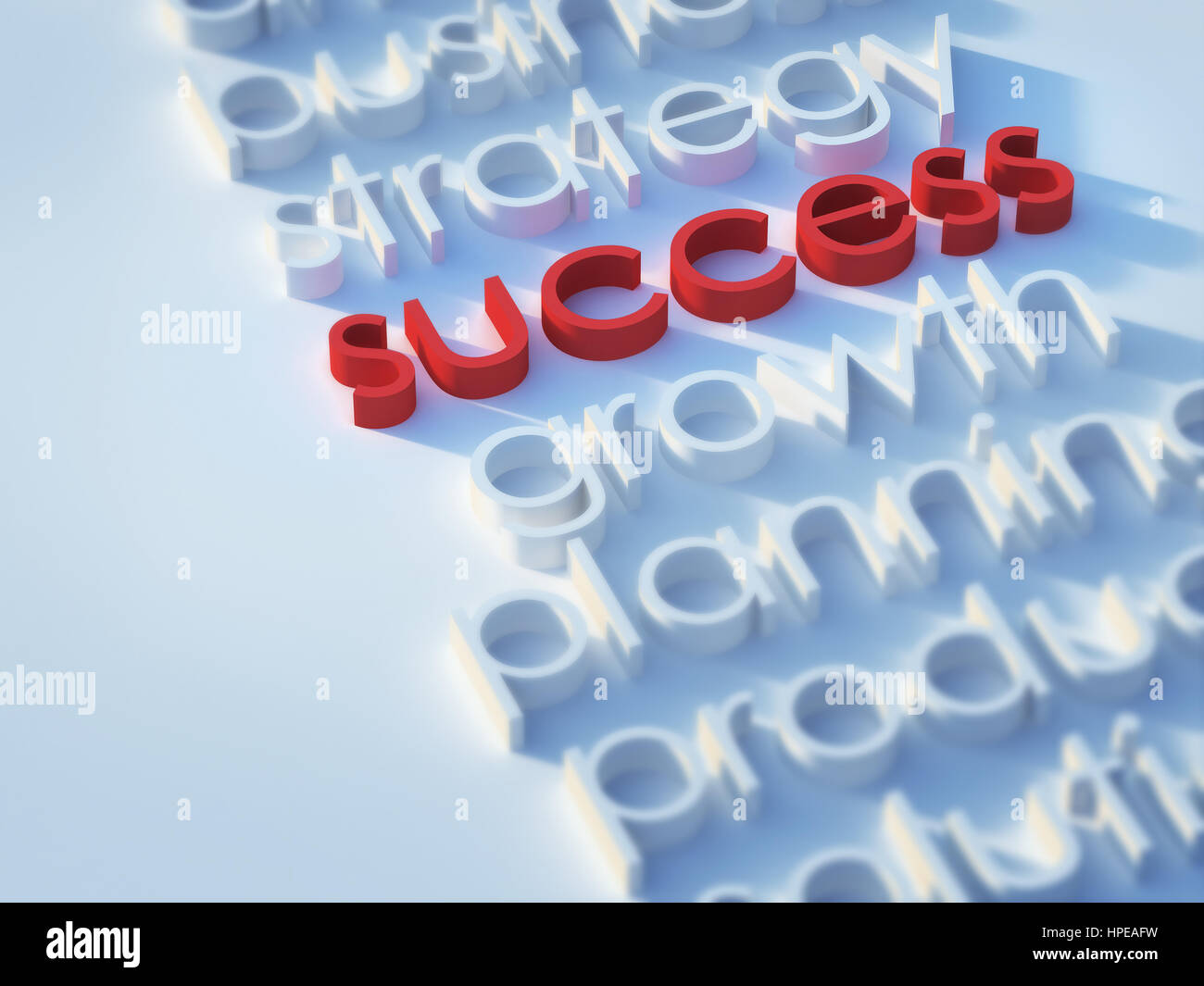 Text concept 3d success hi-res stock photography and images - Alamy