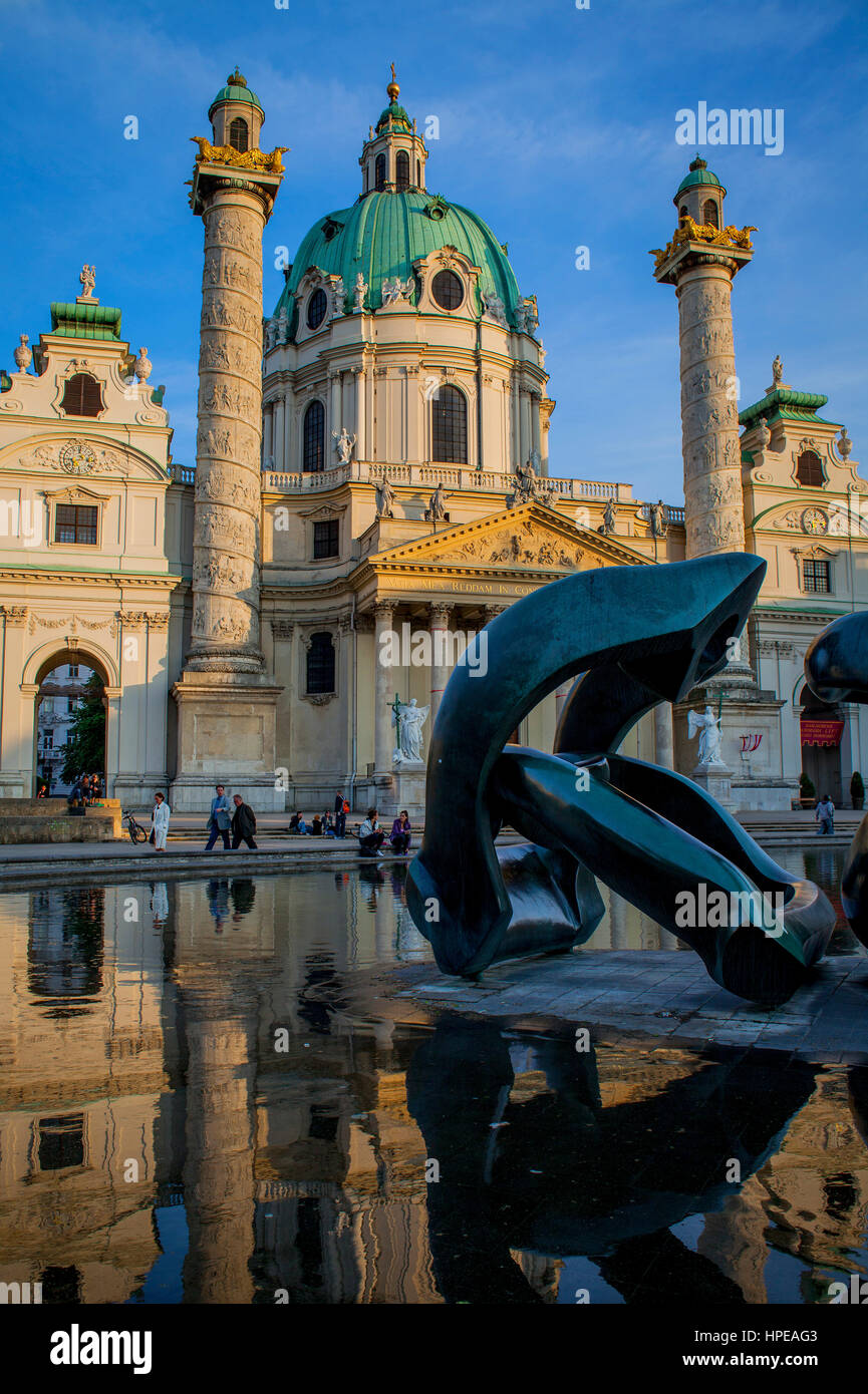 Karlskirche, St. Charles Borromeo church by Fischer von Erlach in ...