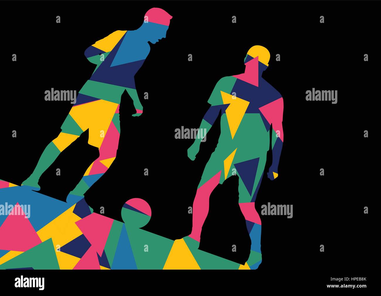 Soccer men football players active sport silhouettes vector abstract ...