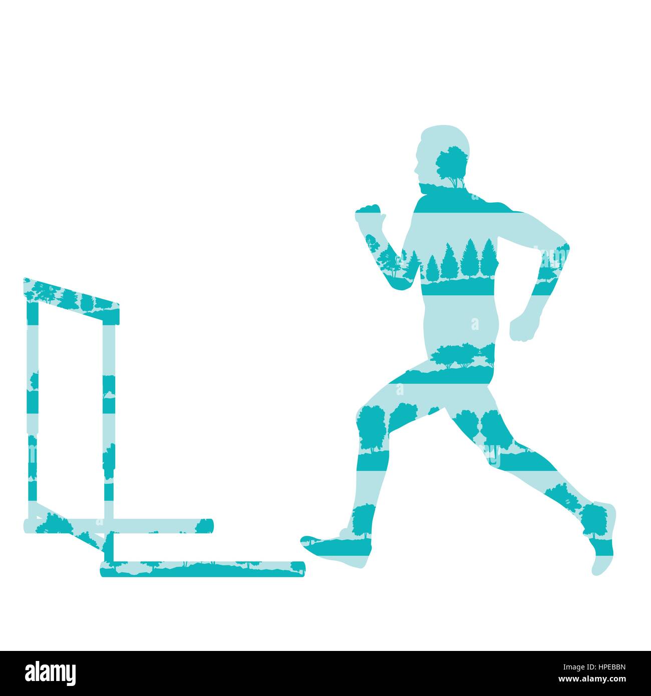 Hurdler pose Stock Vector Images - Alamy