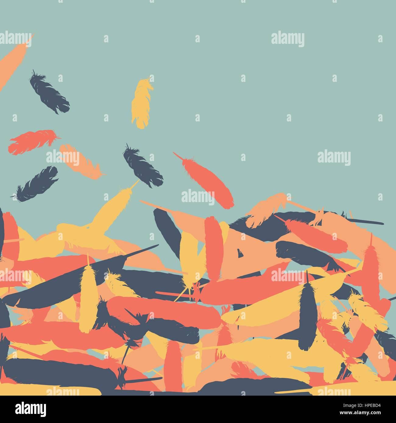 Feather vector background with modern retro colors for banner Stock ...