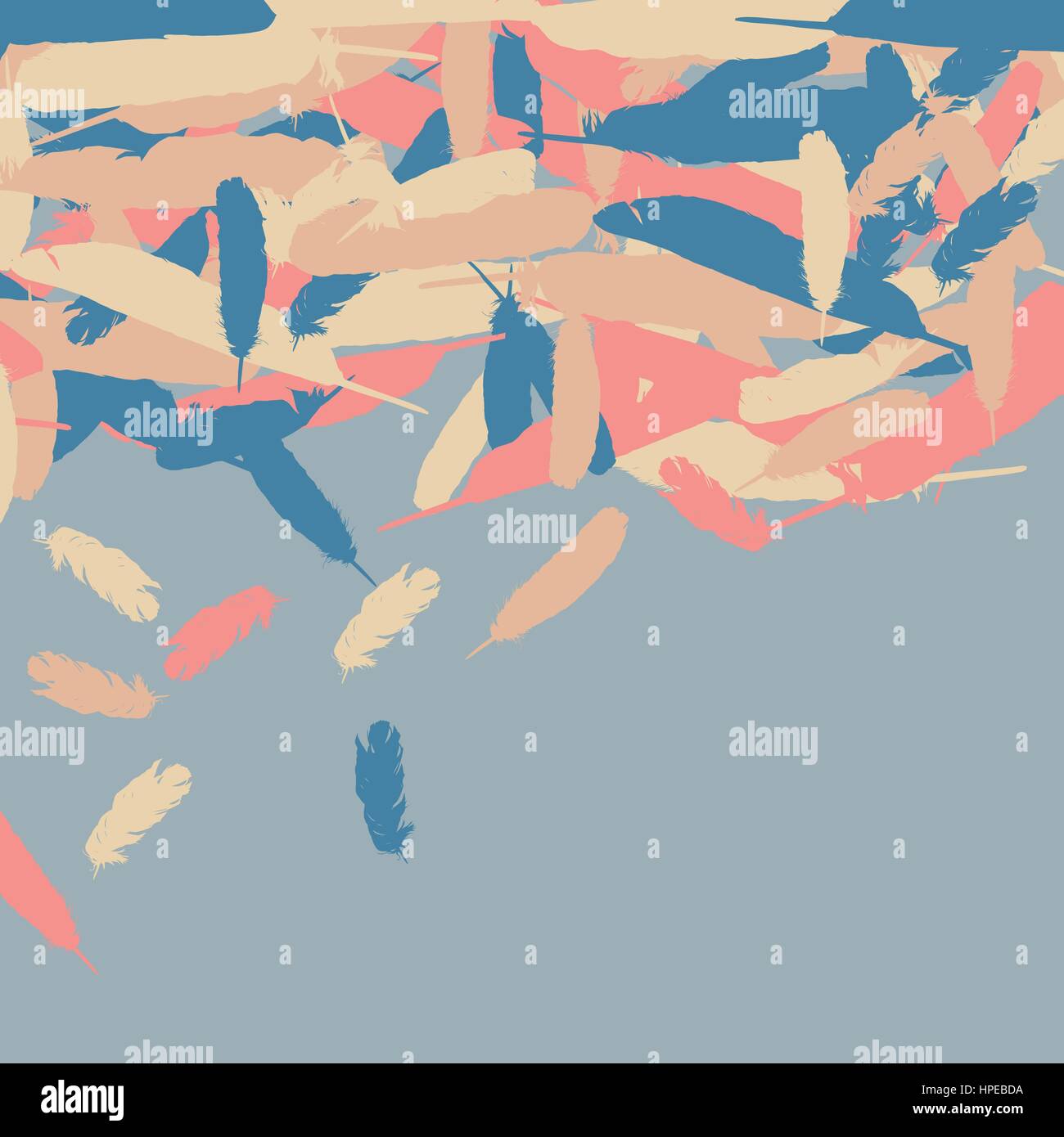 Feather vector background with modern retro colors for banner Stock ...