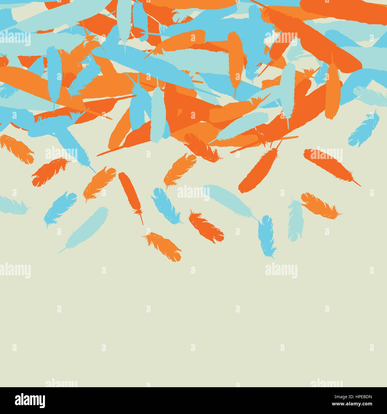 Feather vector background with modern retro colors for banner Stock ...