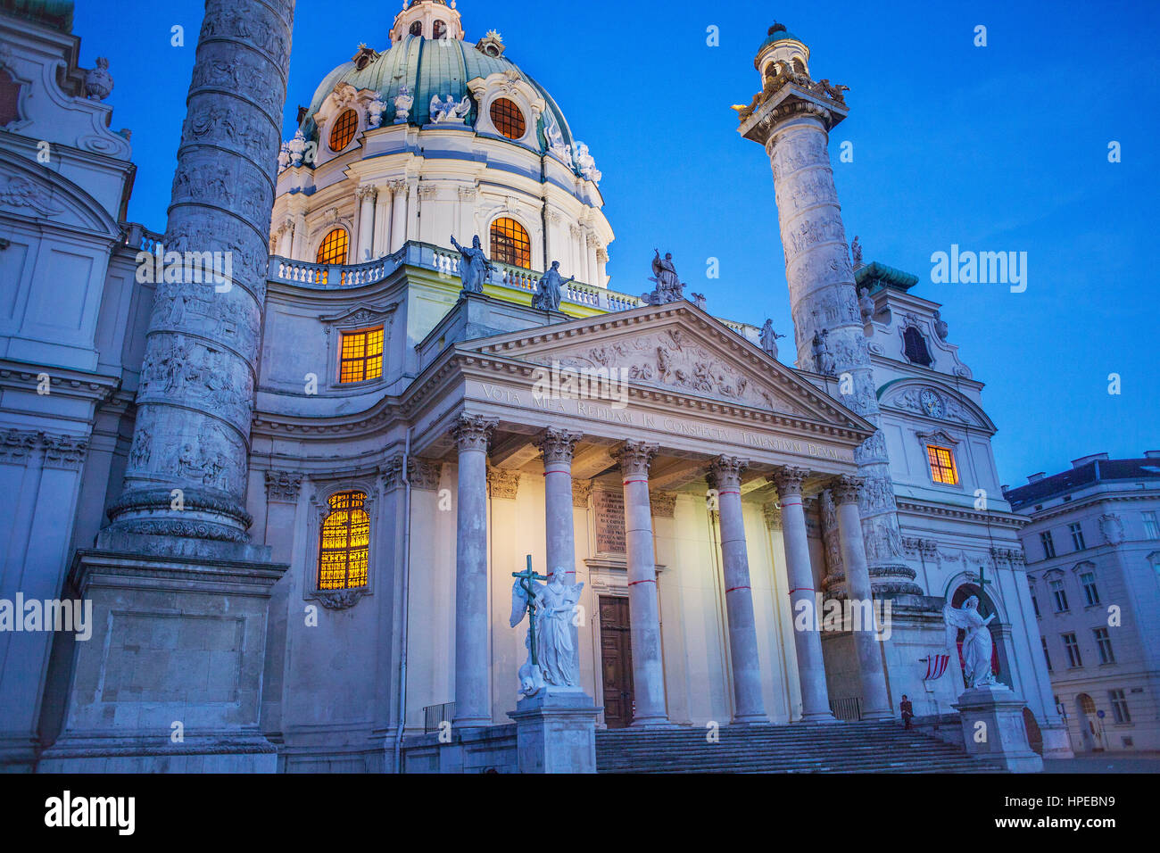 St. Charles Church or Karlskirche,Vienna, Austria, Europe Stock Photo ...