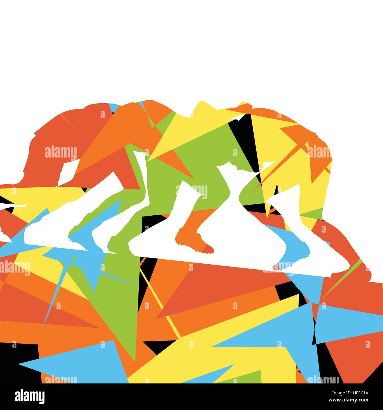 Active women rugby players young healthy sport silhouettes abstract ...