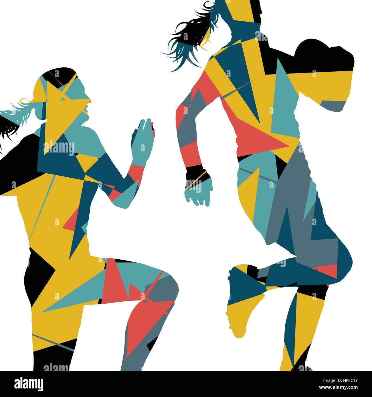 Female Rugby Player Stock Vector Images - Alamy