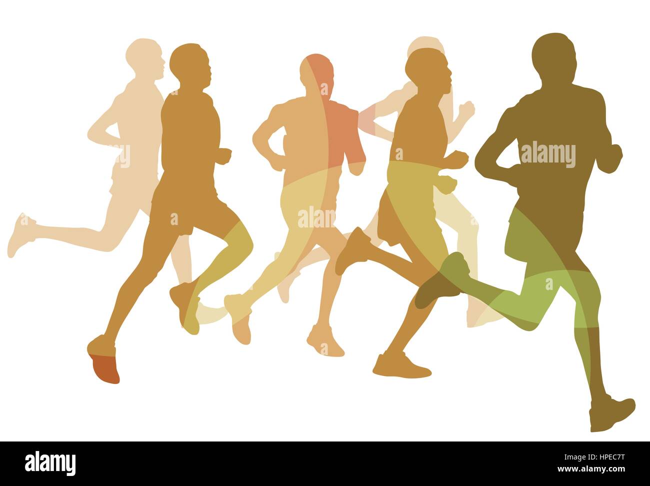 Running marathon people group vector illustration background Stock ...