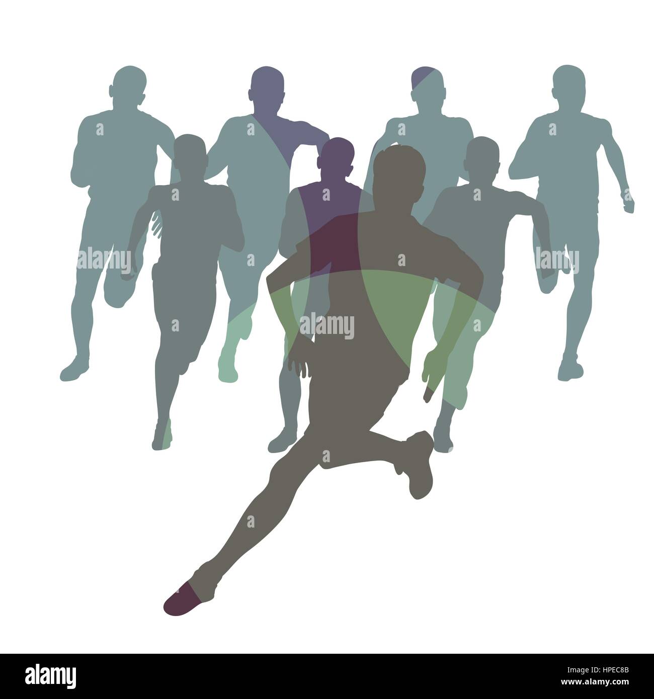 Running marathon people group vector illustration background Stock ...