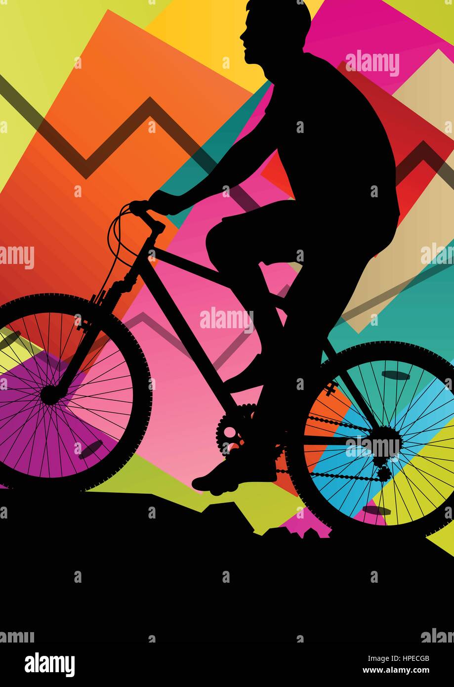 Touring bike riders Stock Vector Images - Alamy