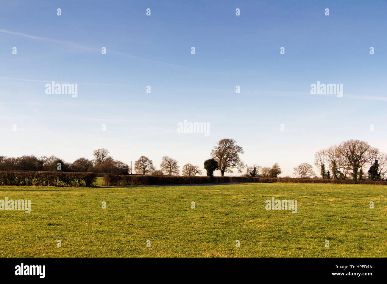 Empty british countryside on a cold winters afternoon Stock Photo - Alamy